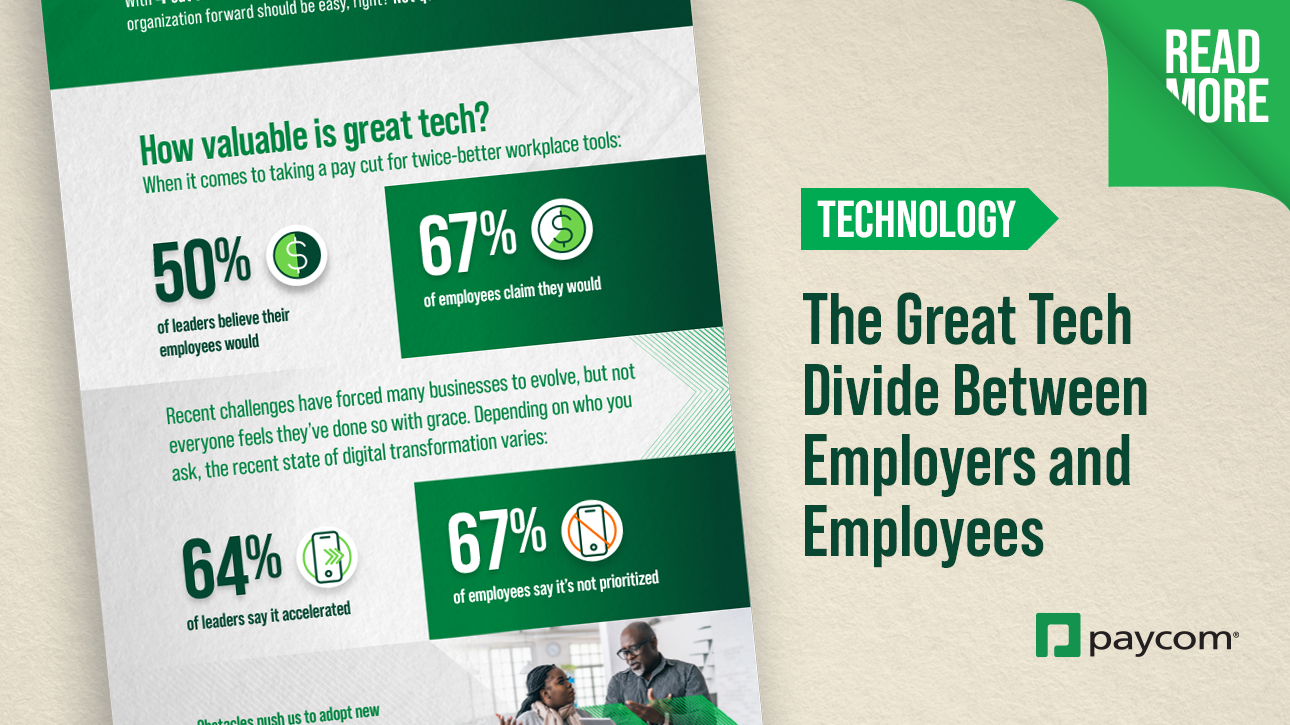 The Great Tech Divide Between Employers and Employees | Paycom